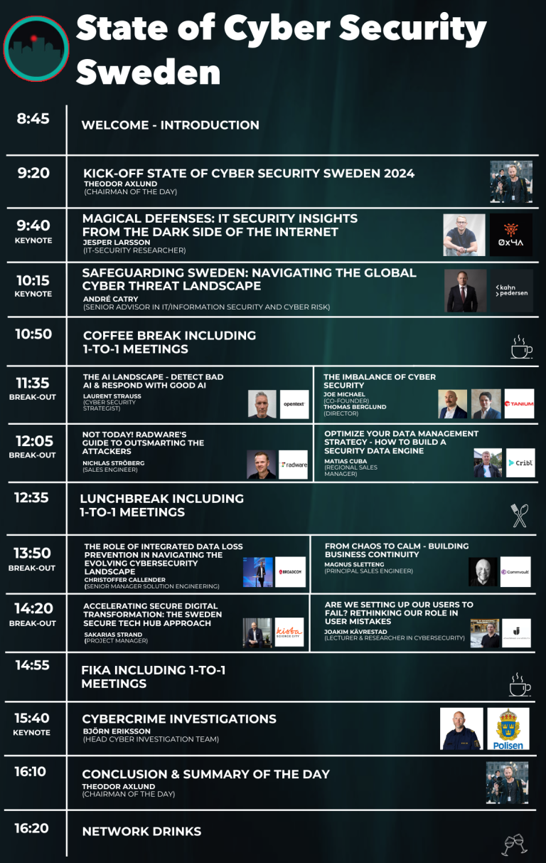 View the programme | State of Cyber Security Sweden